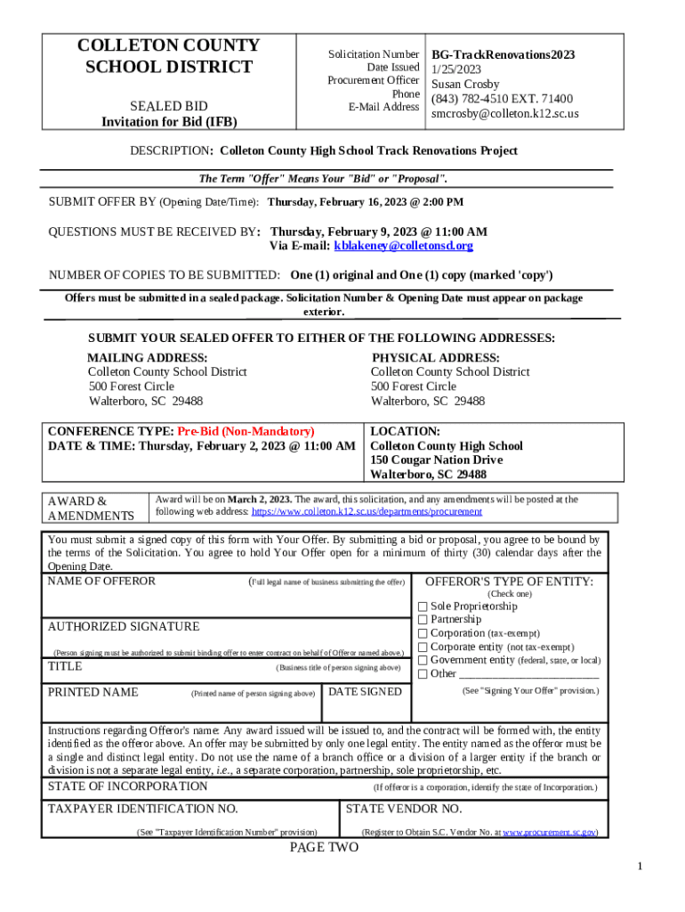 Colleton County School District Purchasing Department Doc Template ...