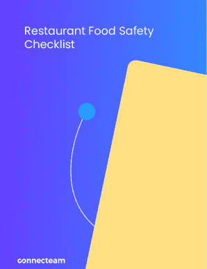 Fillable Online Restaurant Food Safety Checklist Template Fax Email ...