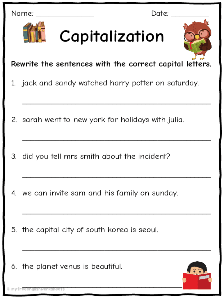 Fillable Online proper-noun-capitalization-worksheet.pdf - Name: Date ...