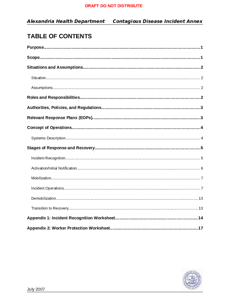 DEPARTMENT EMERGENCY OPERATIONS PLAN Doc Template | pdfFiller