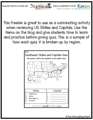 Fillable Online Match the Capital to the StateWorksheetEducation.com ...