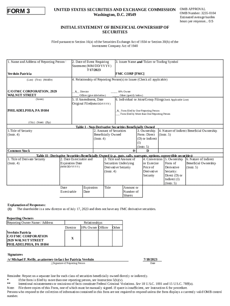 FMC CORP (: 3, Received: 07/18/2023 12:02:10) Doc Template | pdfFiller