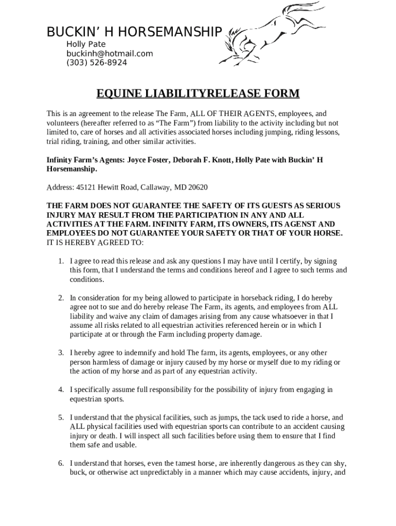 horse-use-lesson-camp-liability- Doc Template | pdfFiller
