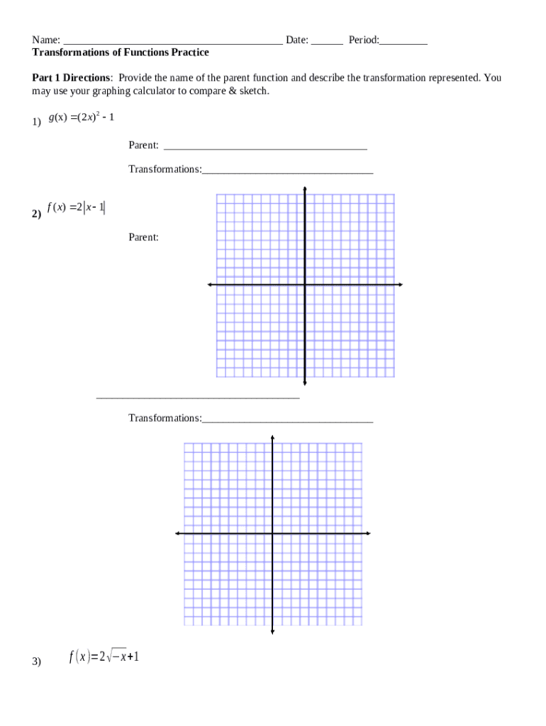 pc-4 parent function worksheet.docx Doc Template | pdfFiller