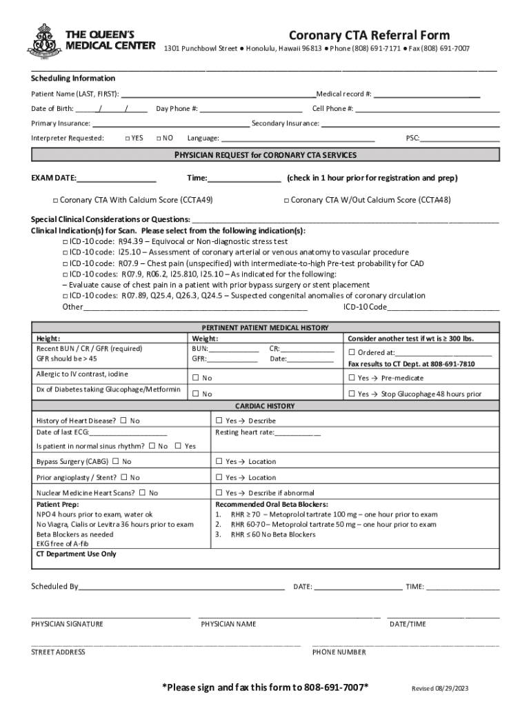 Fillable Online IMAGING OUTPATIENT ORDER FORM Fax Email Print - pdfFiller