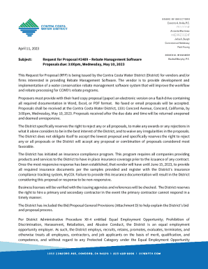 Fillable Online Contra Costa County Releases Request for Proposal (RFP ...