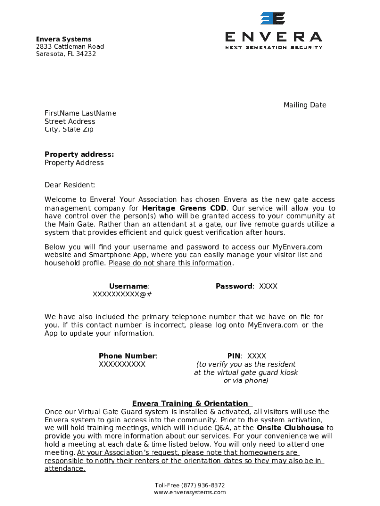 Envera Systems - Community Security Solutions Doc Template | pdfFiller