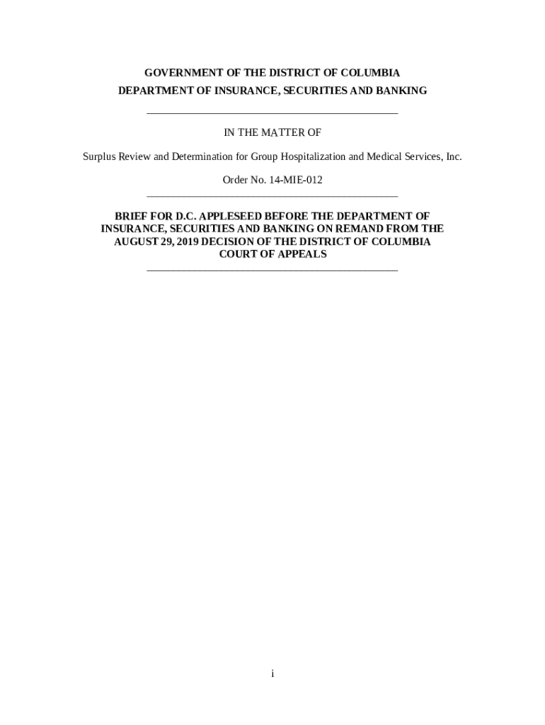 Publicationsdisb - DC.gov - disb dc Doc Template | pdfFiller