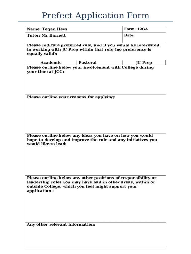 Sports Captain Application - cloudfront.net Doc Template | pdfFiller