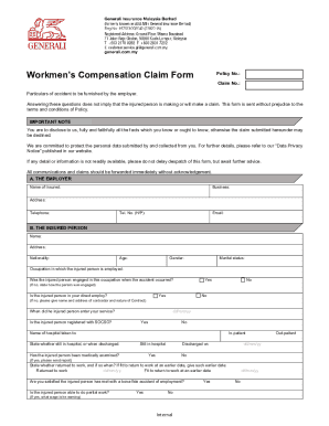 Fillable Online GMI Workmen Compensation Claim Form (AAGI)Final Fax ...