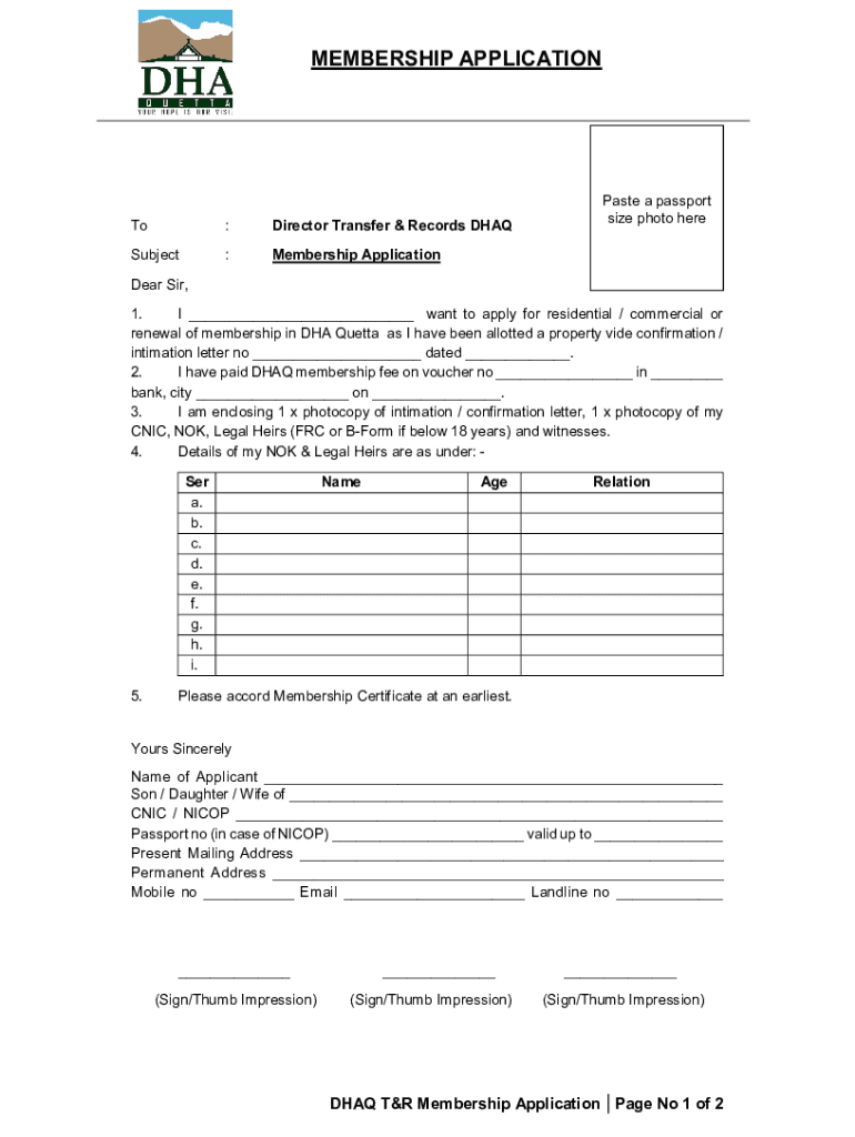 Fillable Online Membership Form Amended-Application Type Fax Email ...