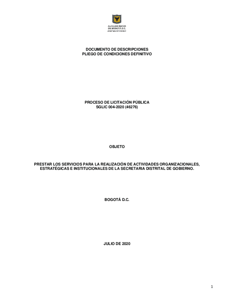 Completable En línea secretaria distrital de gobierno de bogot dc Fax Email Imprimir - pdfFiller