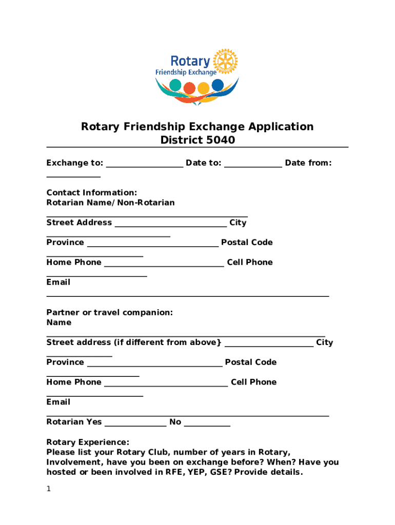 Service and Rotary Friendship Exchanges: growing from ... Doc Template ...