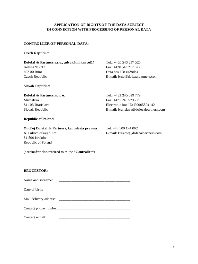 Principles of processing and protection of personal data Doc Template | pdfFiller