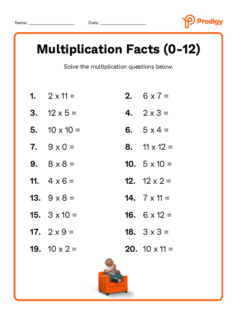 Fillable Online 20 Multiplication Worksheets for Effective Math ...