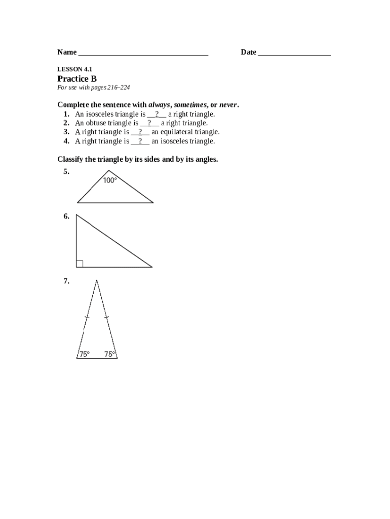 Practice B - LESSON Doc Template | pdfFiller