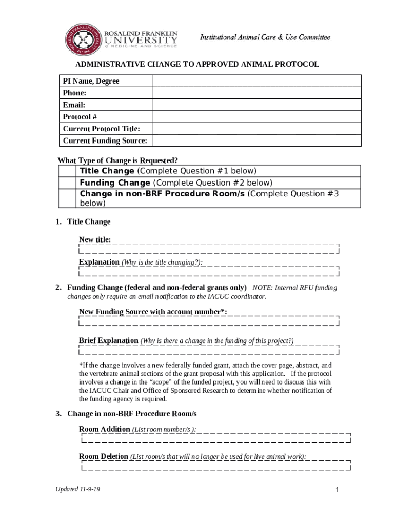 Title Change Request Doc Template | pdfFiller