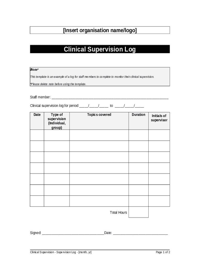 Supervision report template - cloudfront.net - nada org Doc Template ...