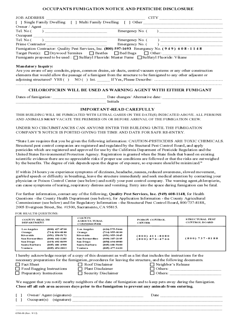Fillable Online Occupants-Fumigation-Notice-and-Pesticide-Disclosure ...