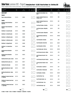 Fillable Online Order Form Nevada DOC Food Quarters 1 Fax Email Print ...