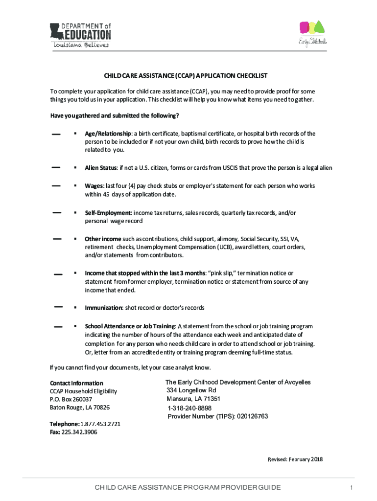 Fillable Online CCAP Application Process FAQs 1 Revised 1/26/2017 ...