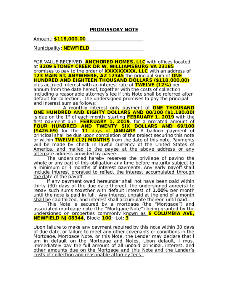 Promissory-Note-Monthly-Payment-1.docx Doc Template | pdfFiller