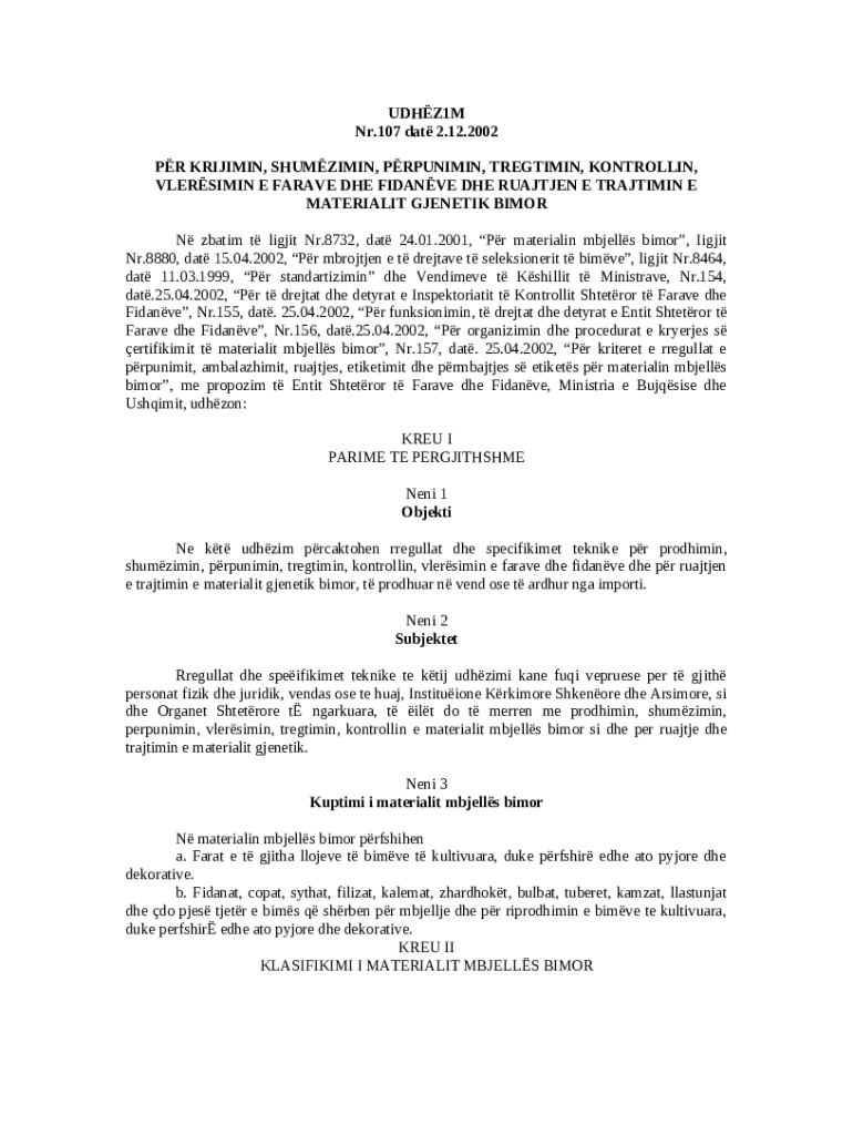 PARIME TE PERGJITHSHME - faolex fao Doc Template | pdfFiller PARIME TE PERGJITHSHME - faolex fao Doc Template | pdfFiller
