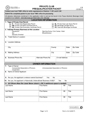 Fillable Online Private Club Packet. licensing form Fax Email Print ...