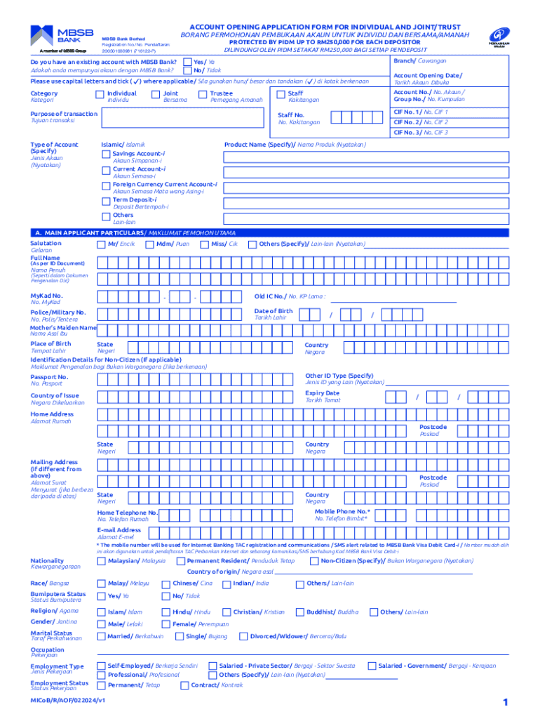 Fillable Online ACCOUNT OPENING APPLICATION FORM FOR NON- ... Fax Email ...