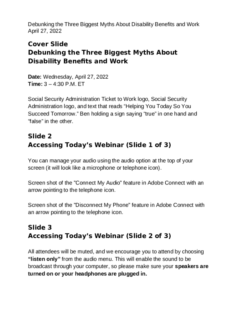 WISE Text-Only Presentation - Your Ticket to Work Doc Template | pdfFiller