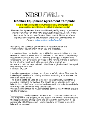 Employee Equipment Agreement Template Doc Template | pdfFiller