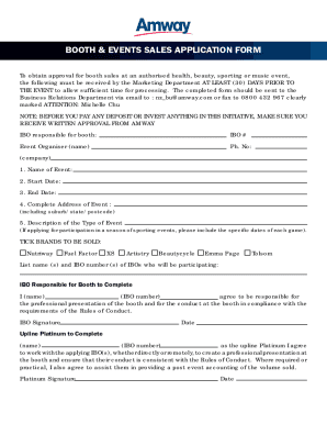 Fillable Online Display Booth (non-selling event) application form Fax Email Print - pdfFiller