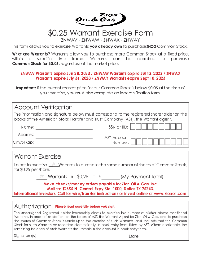 Fillable Online Form of Warrant Certificate Fax Email Print - pdfFiller