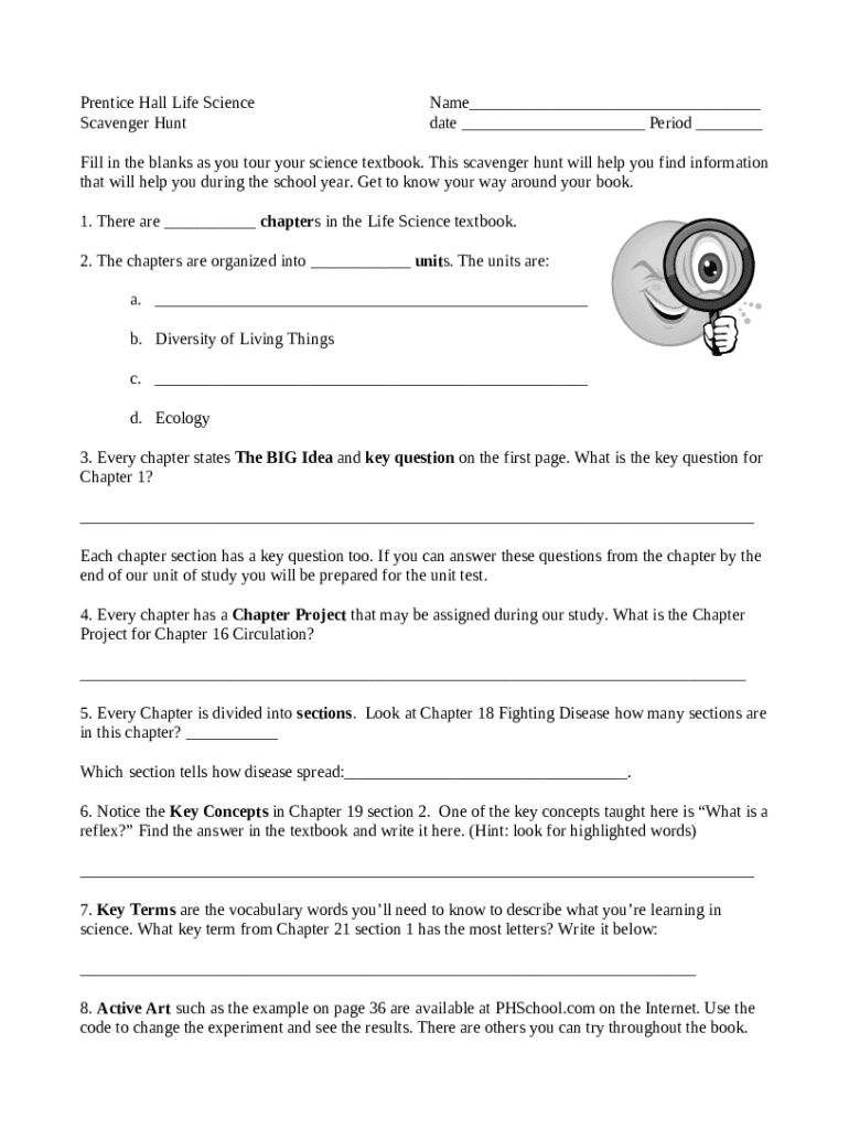 Life Has a History scavenger hunt key Doc Template | pdfFiller