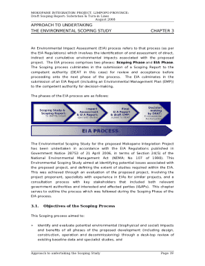 What are the three key stages of the EIA process? Doc Template | pdfFiller