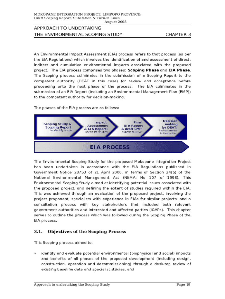 What are the three key stages of the EIA process? Doc Template | pdfFiller