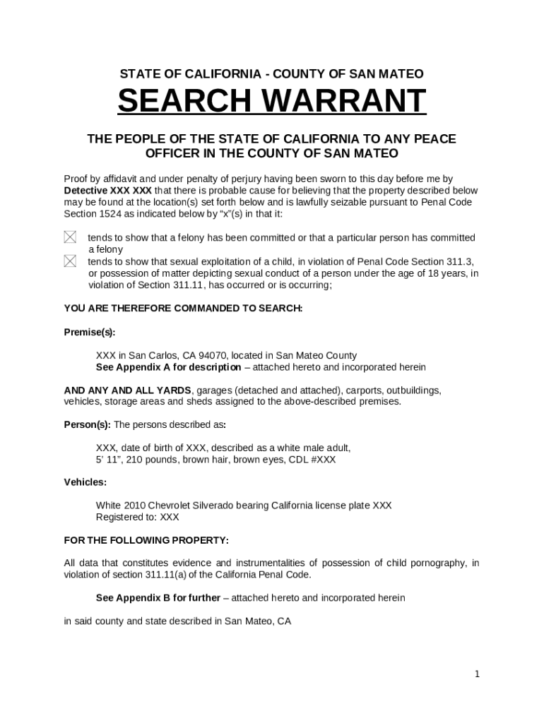 state of california - county of san mateo affidavit Doc Template ...