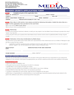 governance grants application - mediacouncil or Doc Template | pdfFiller