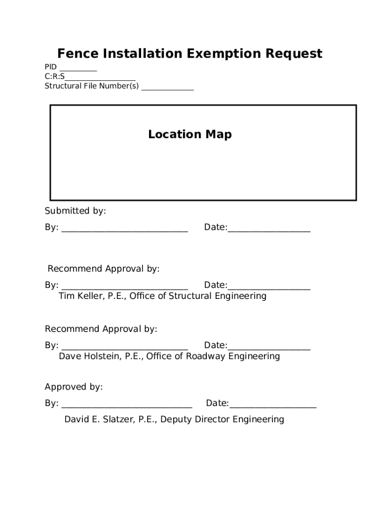 Vandal Fence Exemption Doc Template | pdfFiller