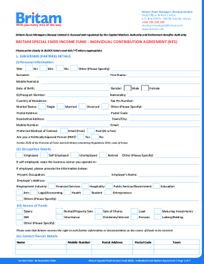 Fillable Online EMAIL INDEMNITY FORM - Nairobi - Britam Fax Email Print ...