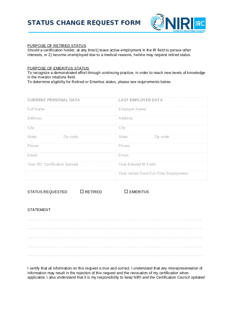 Recertification Q&A: Retirement and Retired Status!!! Doc Template | pdfFiller