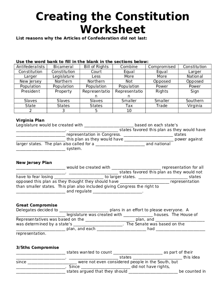 Copy of Creating the Constitution Worksheet.doc Doc Template | pdfFiller