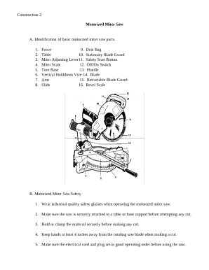 MOTORIZED MITER BOX SAW SAFETY INSTRUCTIONS 1 ... Doc Template | pdfFiller