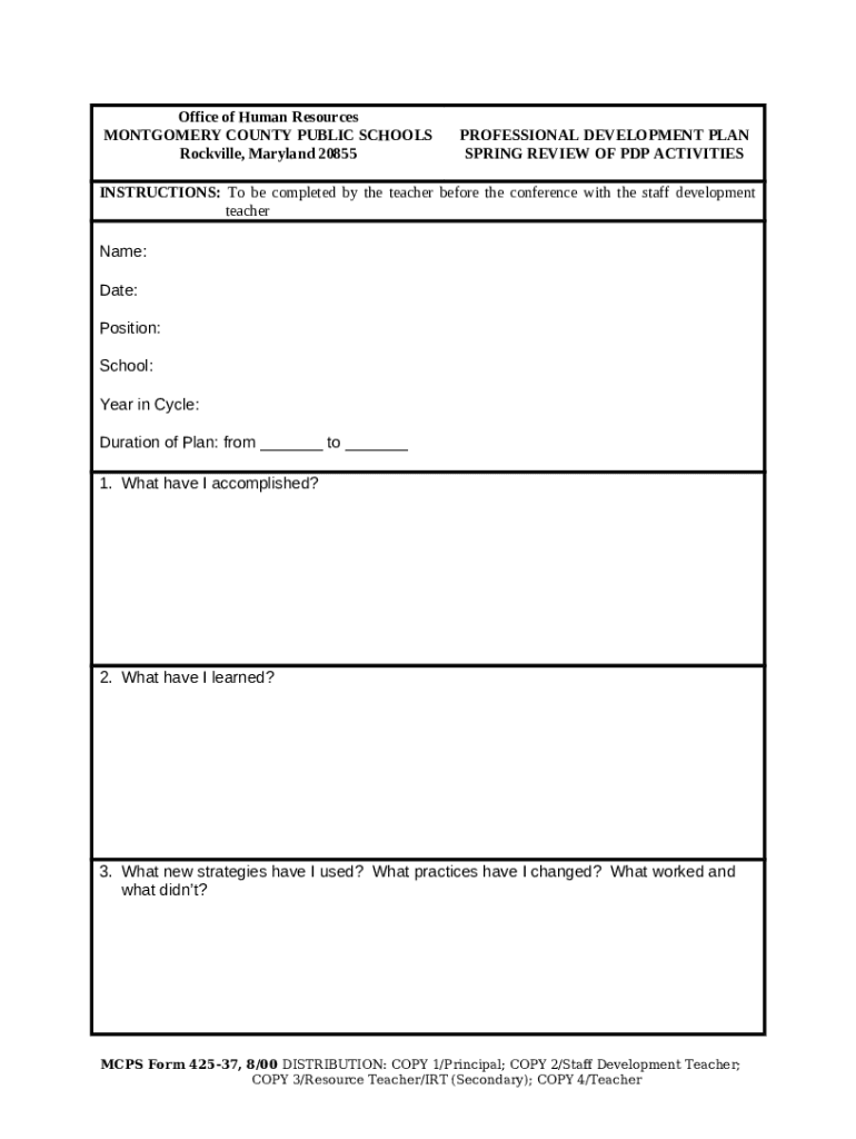 SPRING REVIEW OF PDP ACTIVITIES Doc Template | pdfFiller
