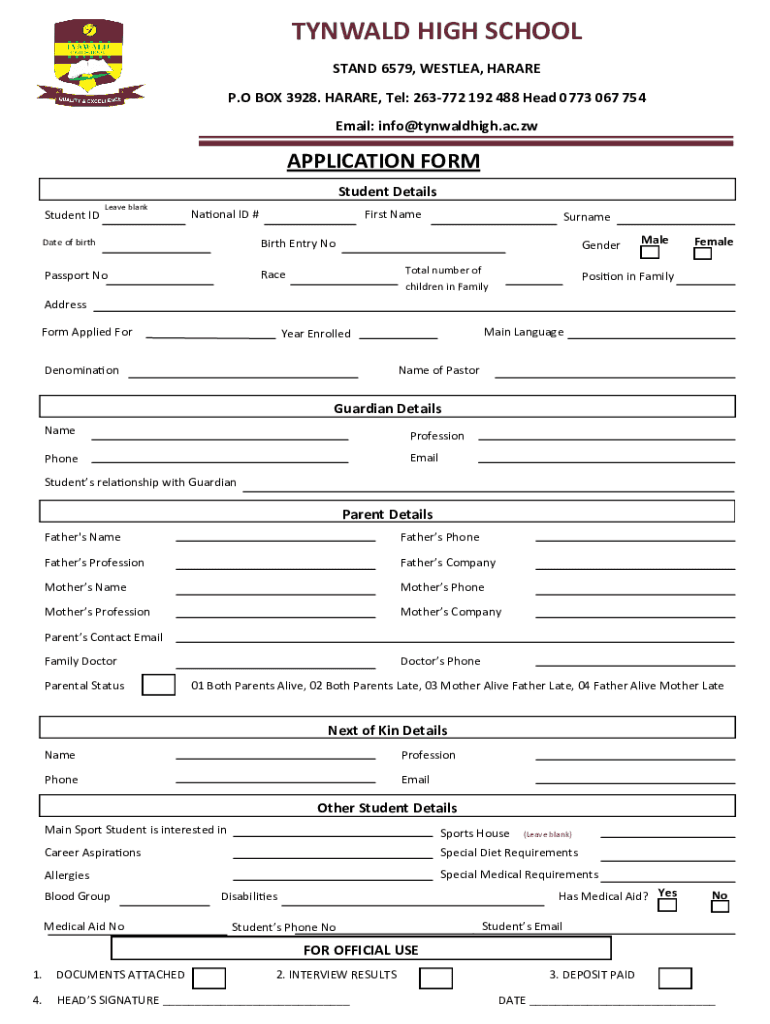 Tynwald High School - Fill Online, Printable, Fillable, Blank | pdfFiller