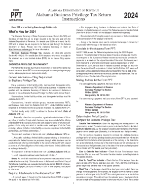 Fillable Online Alabama LLC Annual Report & Business Privilege Tax ...