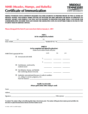 Fillable Online Certificate of ImmunizationExperimental Vaccines Fax ...