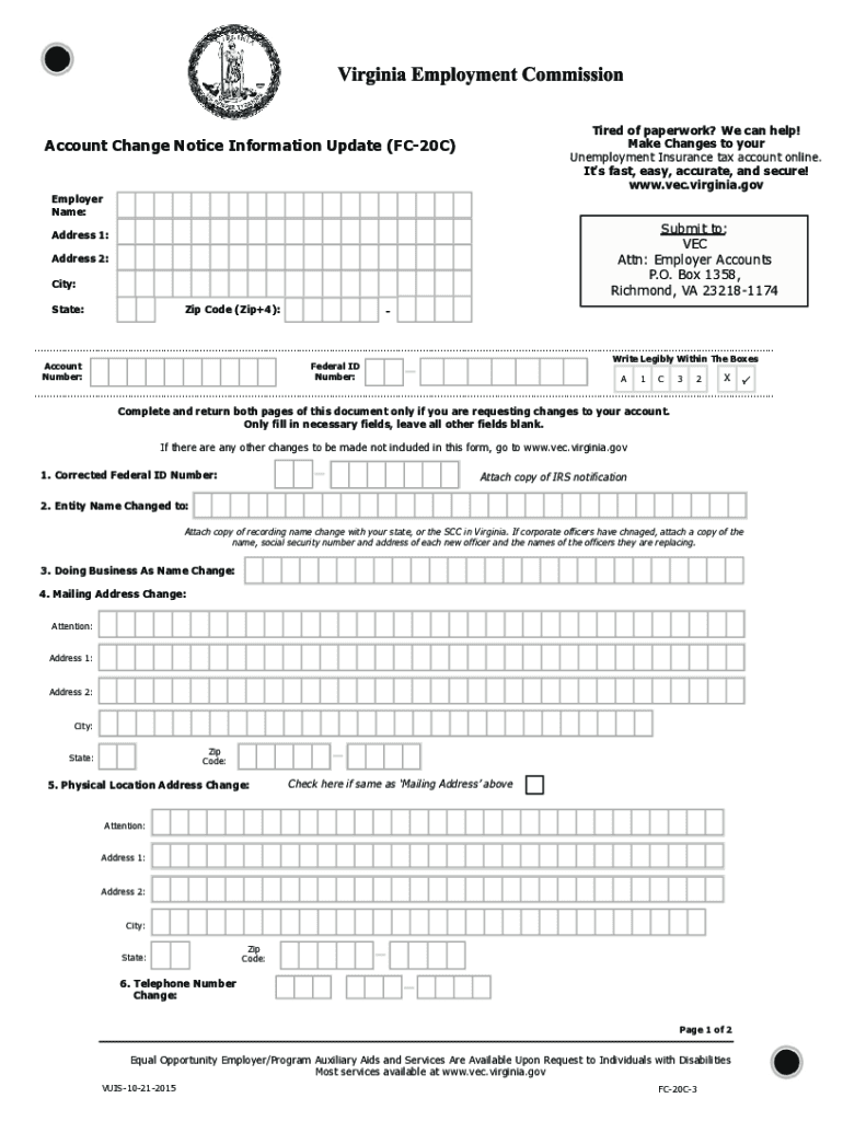 Fillable Online Fc 20c - Fill Online, Printable, Fillable, Blank Fax ...