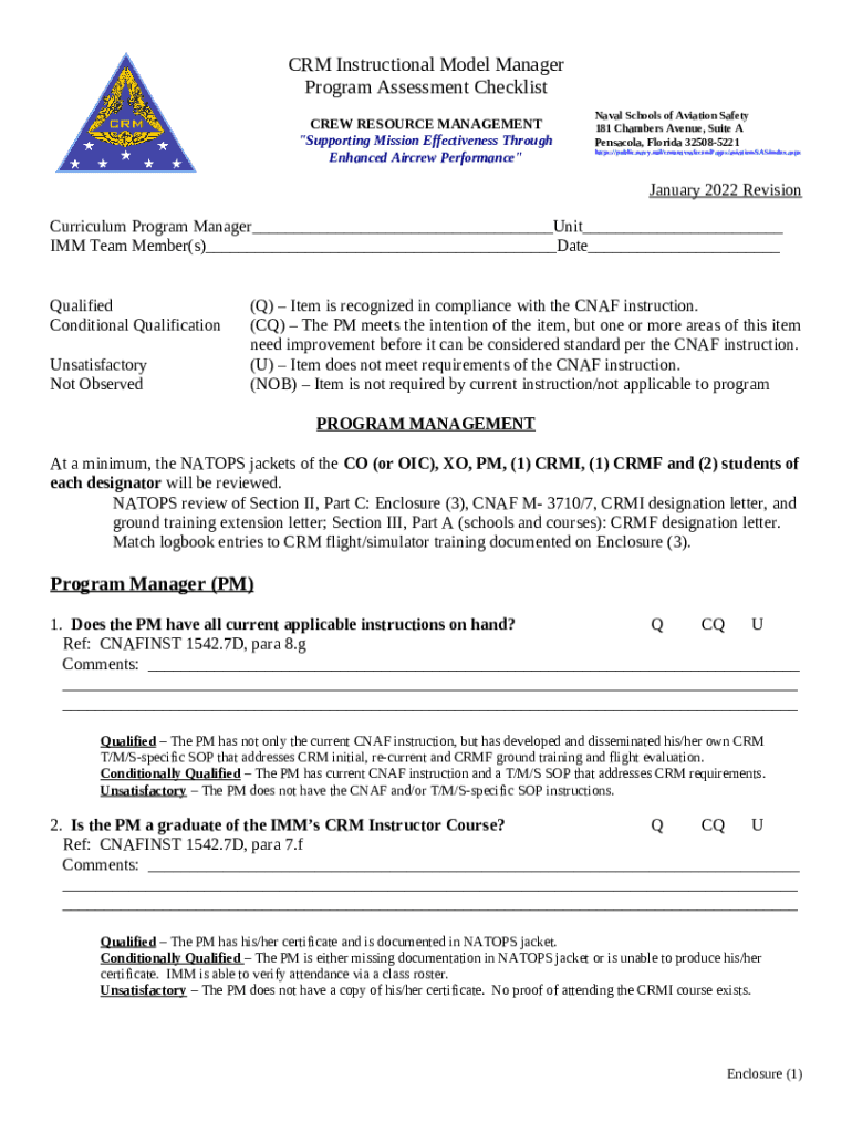 Marine Corps COOL - Program Manager Qualification Matrix Doc Template ...