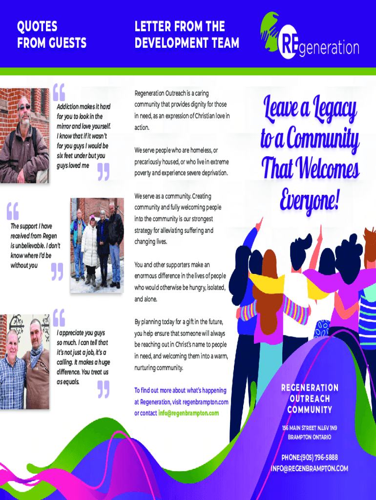 Fillable Online Leave a Legacy to a Community That Welcomes Everyone ...